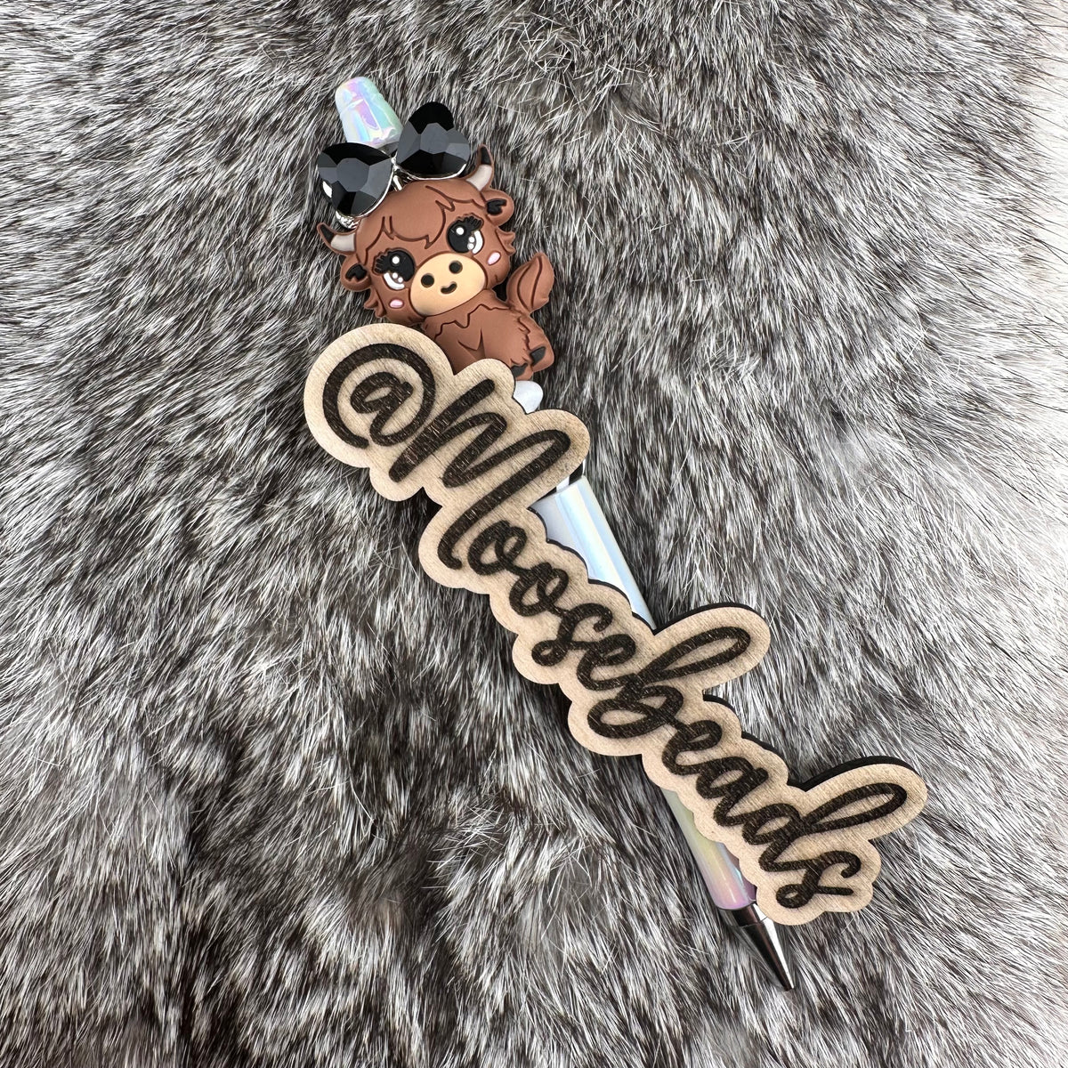 Black Rhinestone Bow Bead – Platinum Moose Beads and Supplies