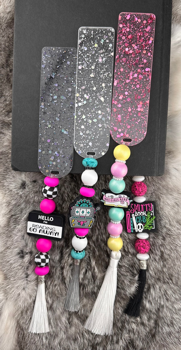 Pearlescent White Acrylic Beadable Bookmark w/ Tassel – Platinum Moose ...