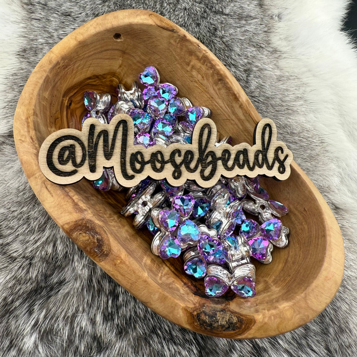 Mermaid Rhinestone Bow Bead – Platinum Moose Beads and Supplies