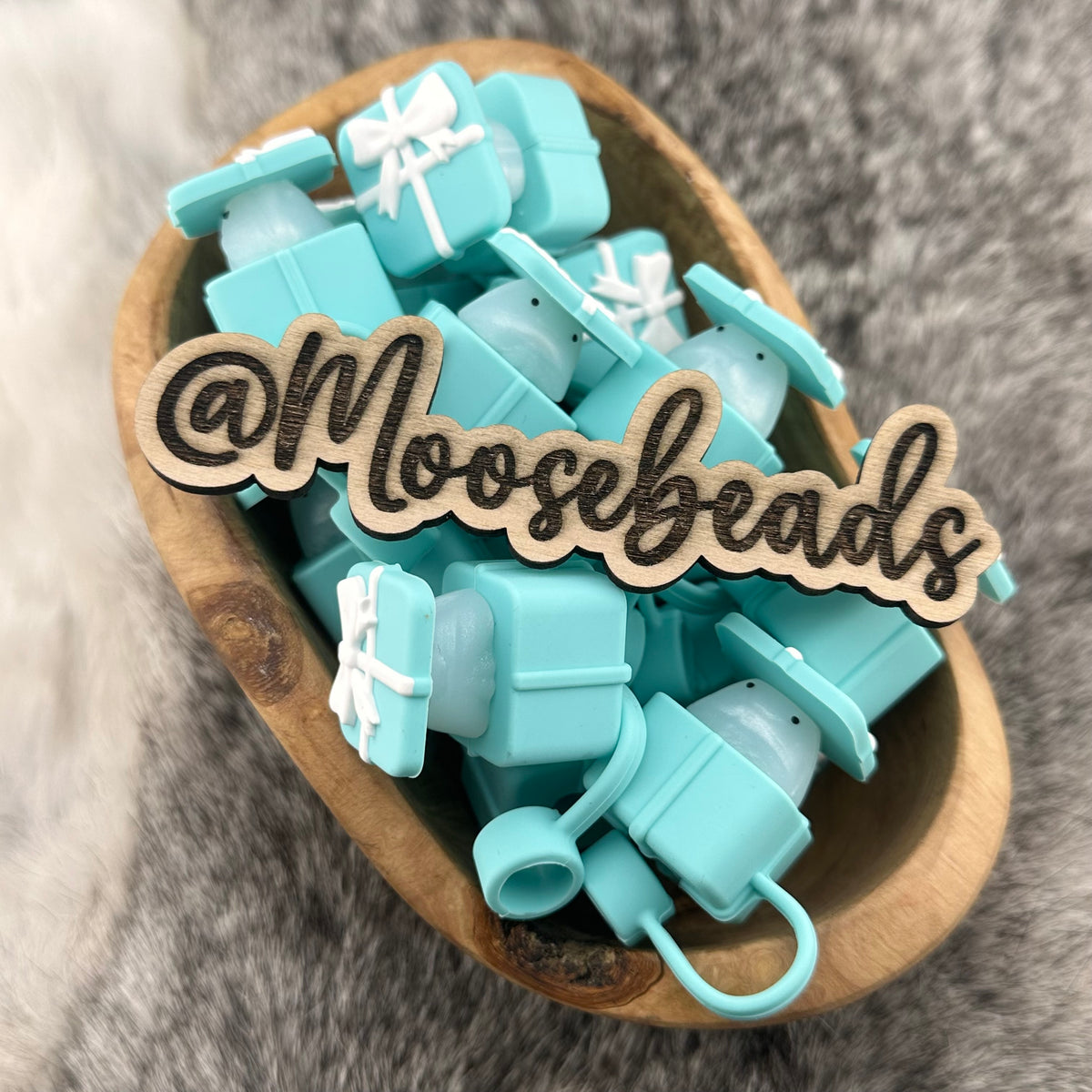 BST-11 BLUE Gift Wrapped Richard SILICONE Straw Topper EXCLUSIVE (M.A ...