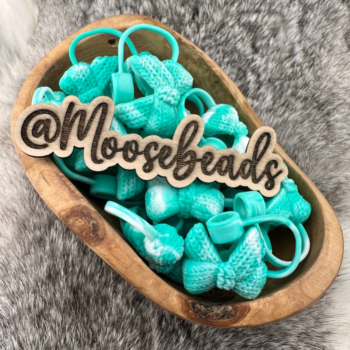 BST-18 Gumdrop Swirl Cable Knit SILICONE Bow Straw Topper EXCLUSIVE ...