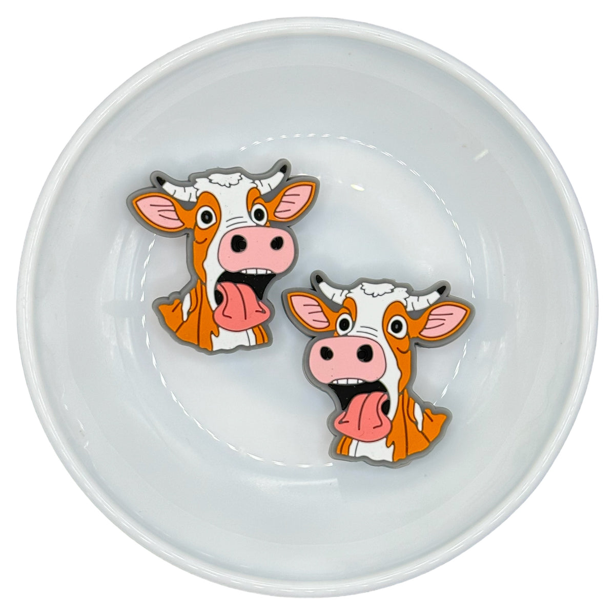 S-10 Rust SCREAMING Cow Silicone Buddy EXCLUSIVE – Platinum Moose Beads ...