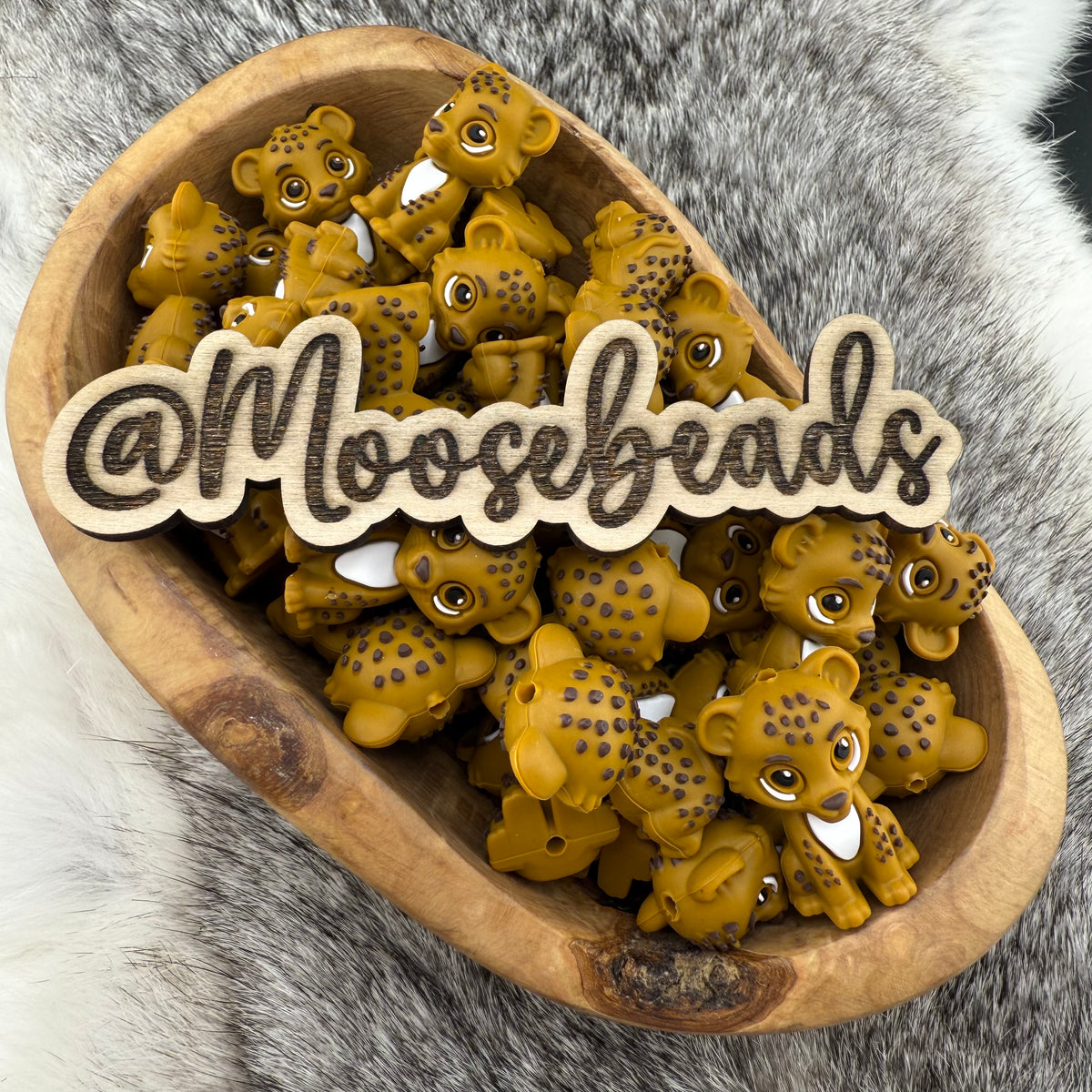 S-1371 Lucky the 3D Leopard Silicone EXCLUSIVE – Platinum Moose Beads ...