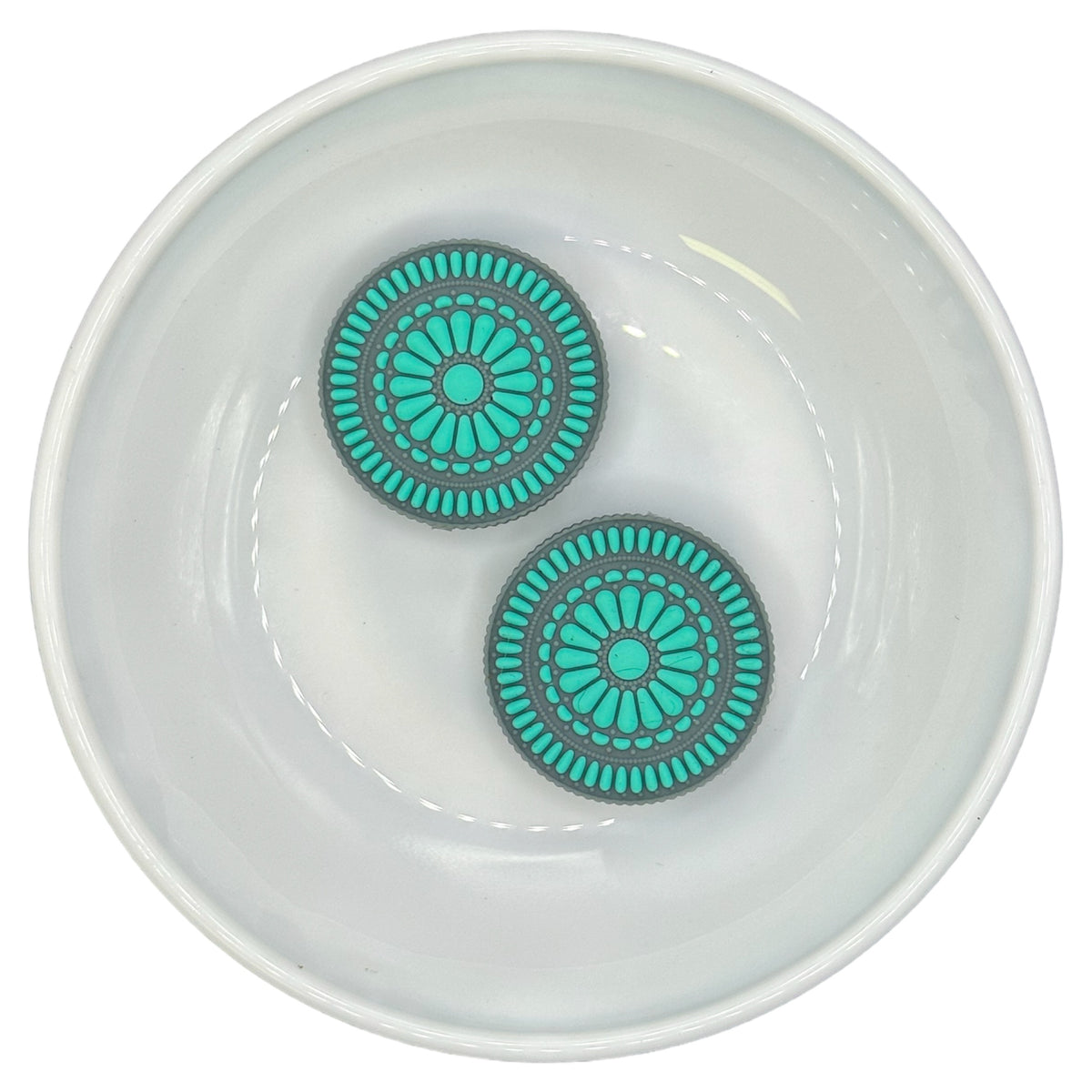 S-518 Concho Silicone Focal EXCLUSIVE 2 Pack – Platinum Moose Beads and ...
