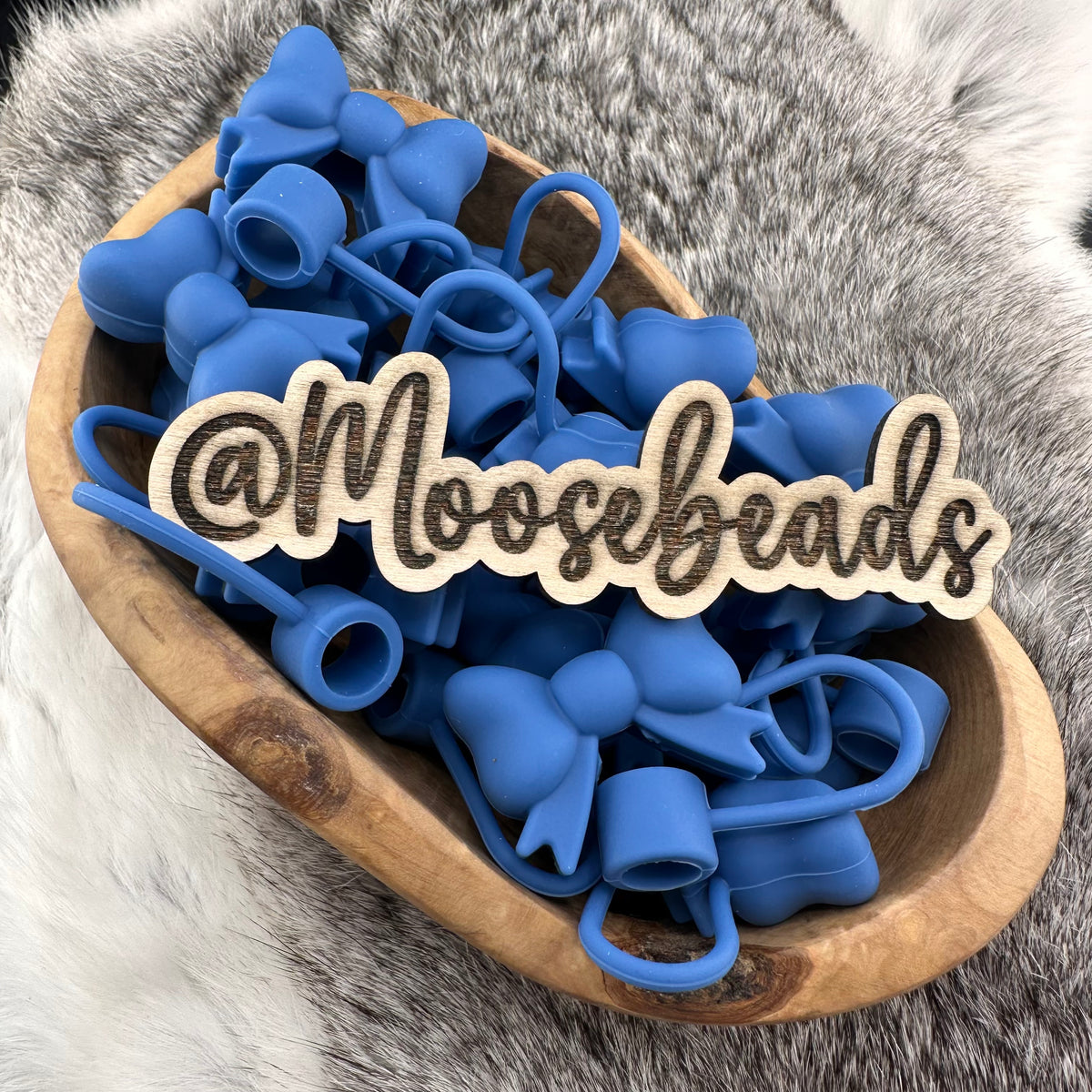 BST-96 Yale Blue SILICONE Bow Straw Topper EXCLUSIVE – Platinum Moose ...