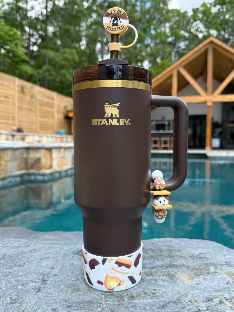 BST-102 Let's Get Toasted Printed SILICONE Straw Topper EXCLUSIVE ...