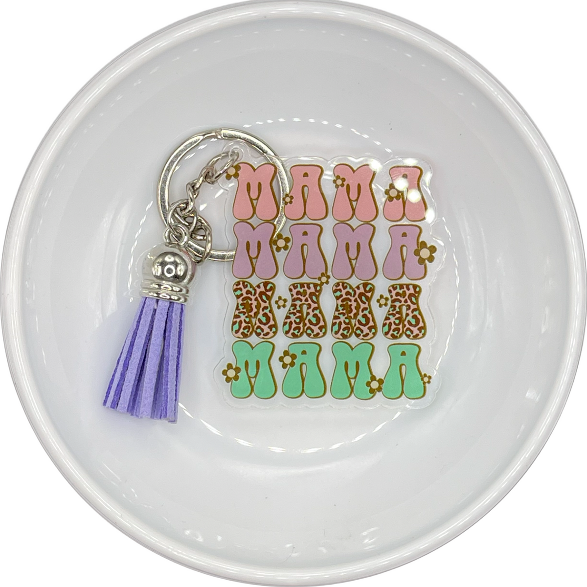 Decorated MAMA Acrylic Keychain – Platinum Moose Beads and Supplies