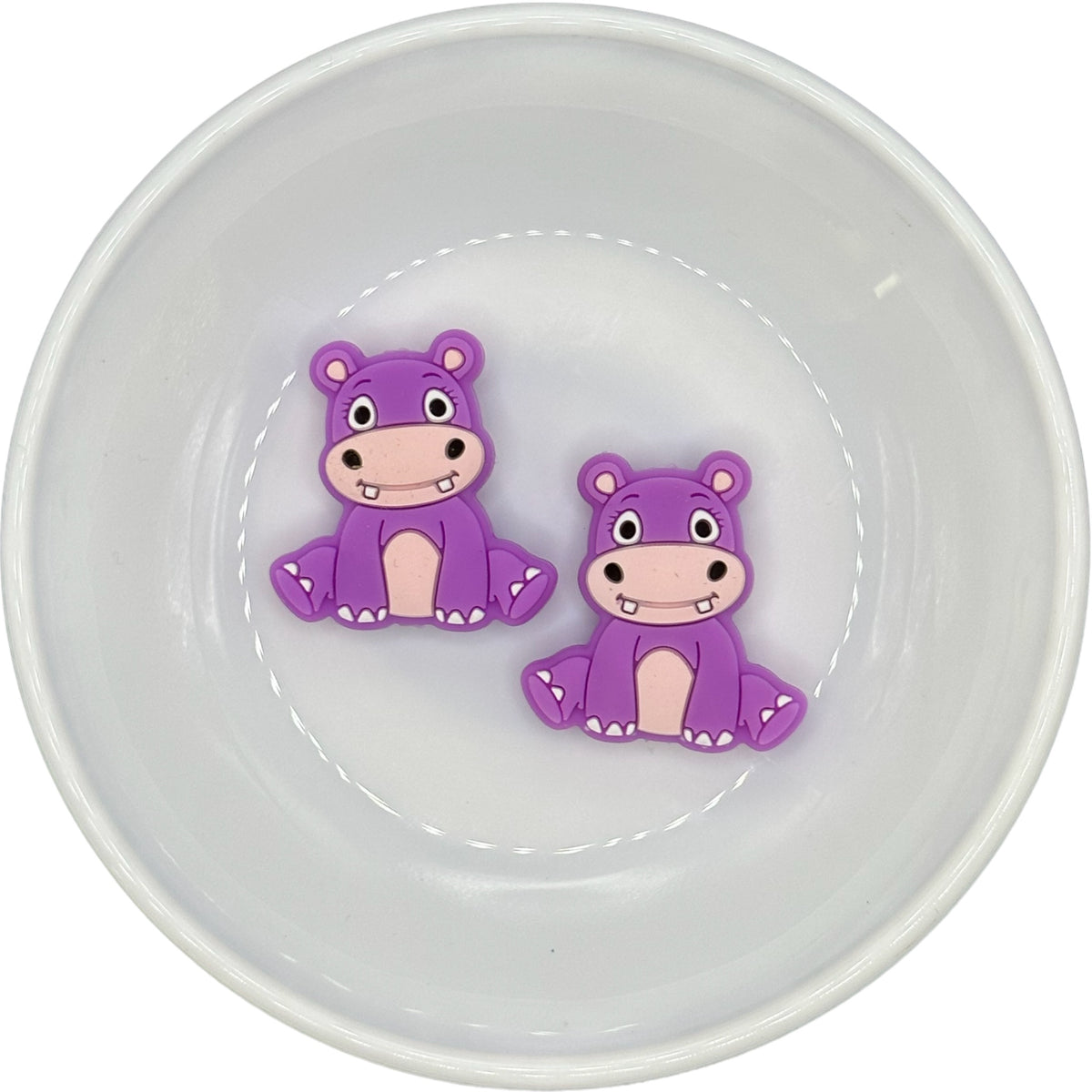 S-208 Purple Hippo Silicone Buddy – Platinum Moose Beads and Supplies