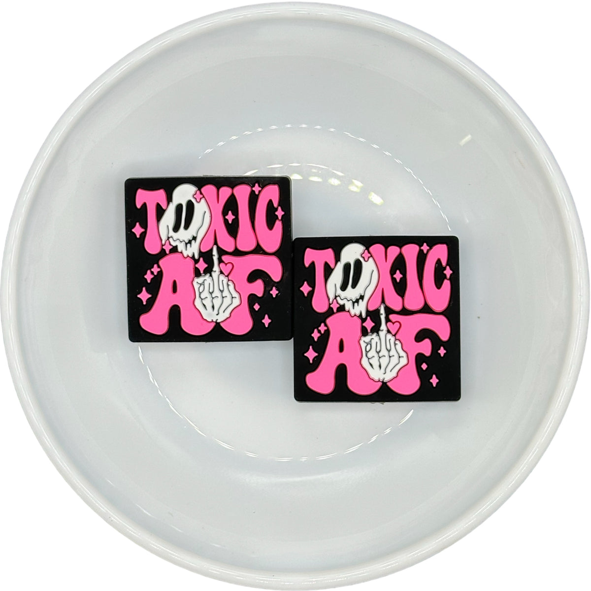 HOT PINK TOXIC AF Silicone Buddy (M.A.D.) – Platinum Moose Beads and ...