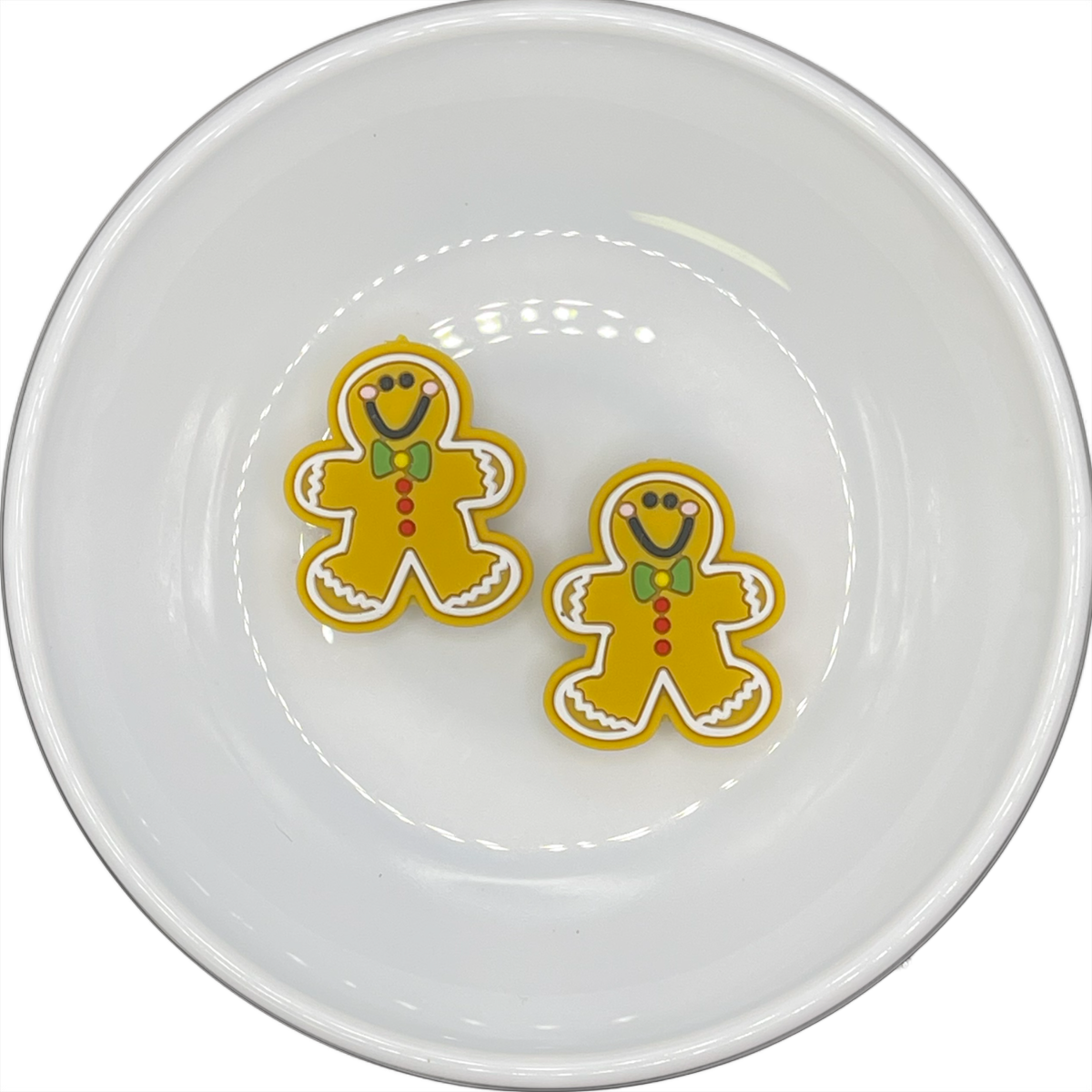 Honey Gingerbread Man Silicone Buddy 28.5x24mm – Platinum Moose Beads ...