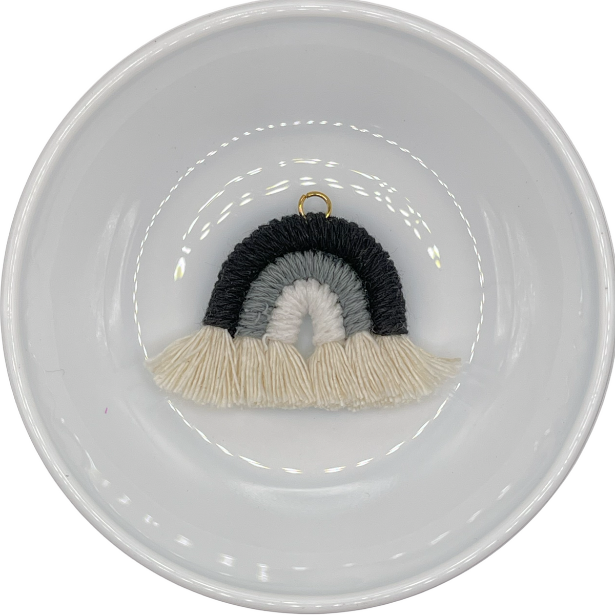 Black Macramé Keychain/Pendant – Platinum Moose Beads and Supplies