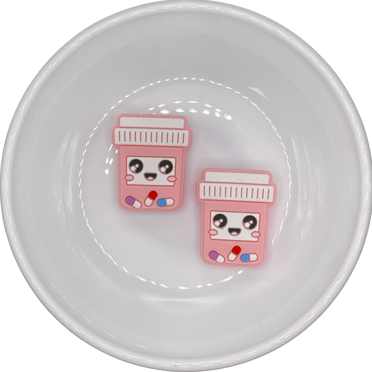 Pink RX Bottle Silicone Buddy 28x23.5mm – Platinum Moose Beads and Supplies