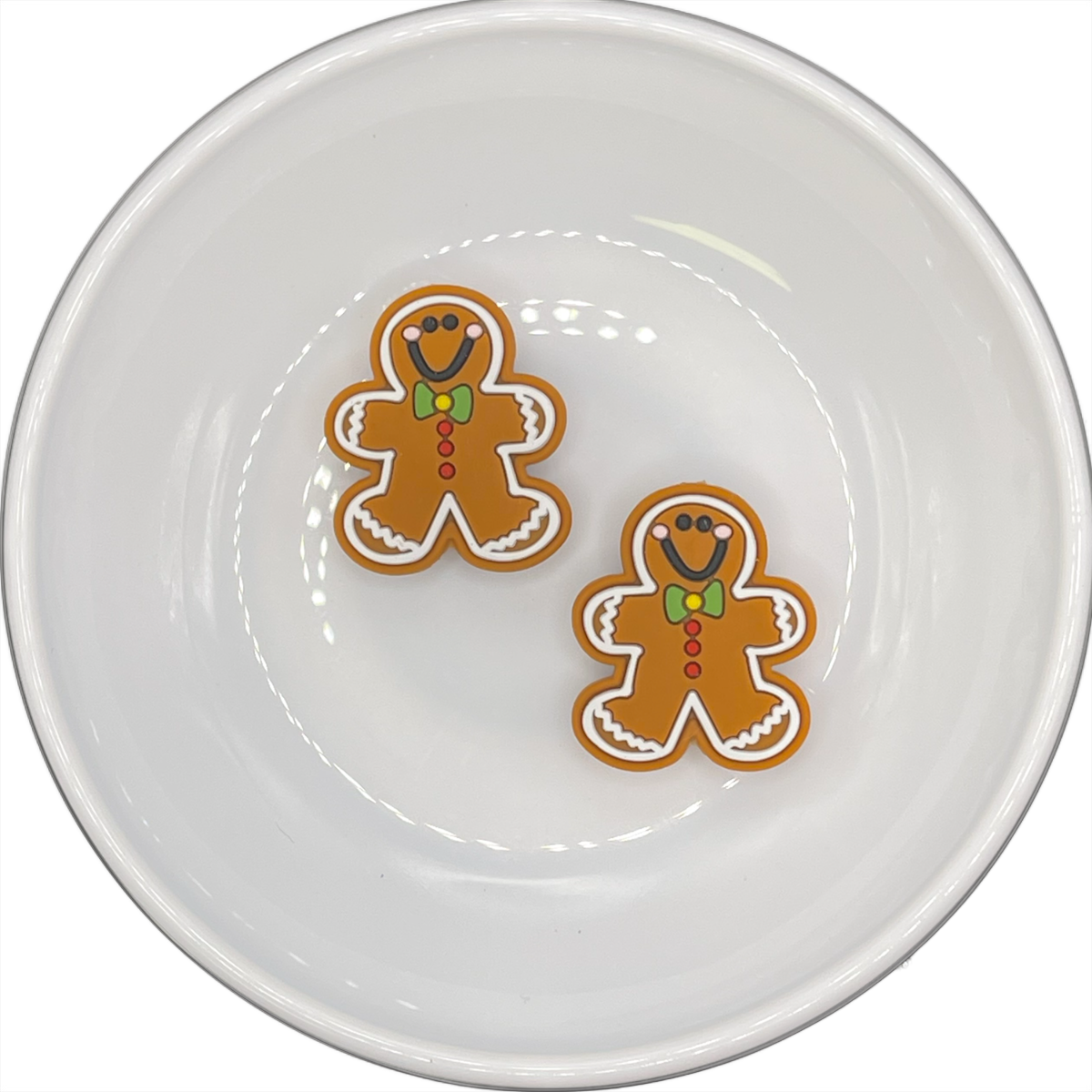 S-1430 New Gingerbread Man Silicone Focal 2 pack – Platinum Moose Beads ...
