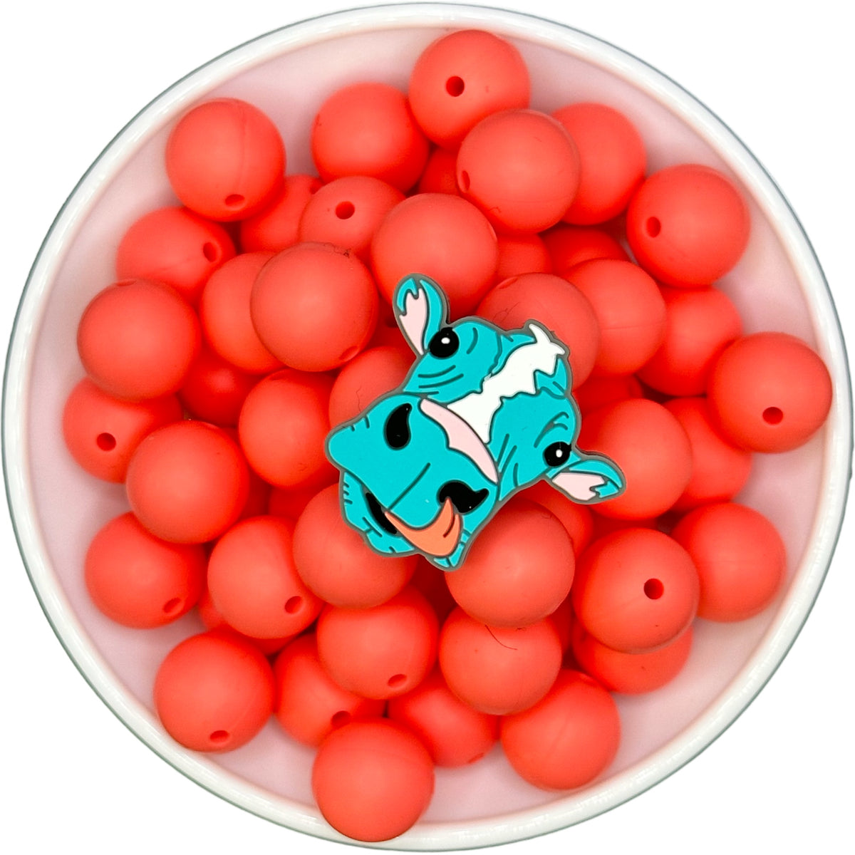Cow Tongue Pink 15mm Silicone Bead Exclusive Color – Platinum Moose ...